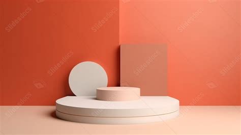 免費時尚現代的抽象講台設計用於以3d形式展示您的產品ppt背景下載 Slidesdocs