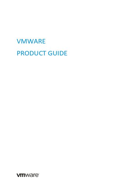 Vmware Product Guide Pdf Virtualization V Mware