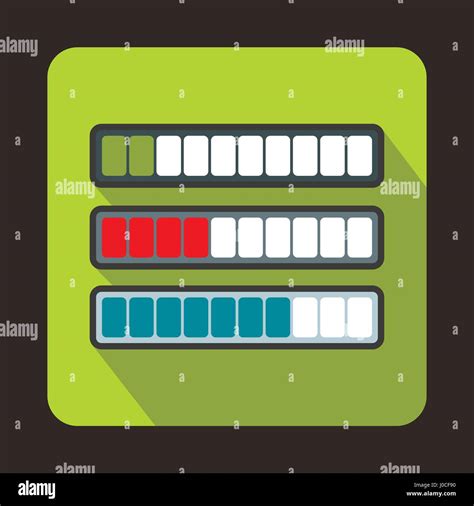 Progress Loading Bar Icon Flat Style Stock Vector Image And Art Alamy