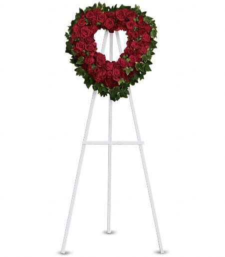 Blessed Heart Standing Spray Thrifty Sympathy Flowers