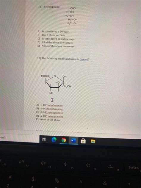 Solved The Compound Cho Ho Ch Ho Ch Hc Oh H C Oh A Is Chegg Com