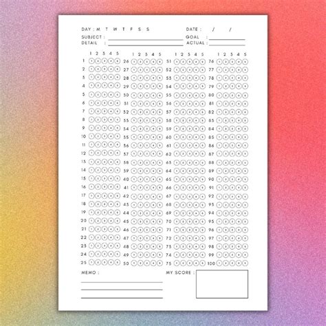 สมุดกระดาษคำตอบ Answer Book 100 ชุด ทำข้อสอบได้ 10 000 ข้อ ฝนกาไม่ทะลุ กระดาษคำตอบ Shopee