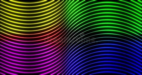 Wavy Bright Neon Abstract Gradient Lines Tech Futuristic Motion Background Seamless Looping