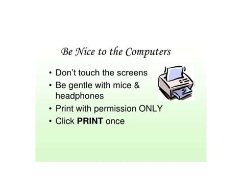 Computer Lab Rules PPT