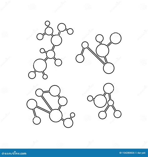 Molecular Structure Chemical Atoms Vector Stock Vector Illustration