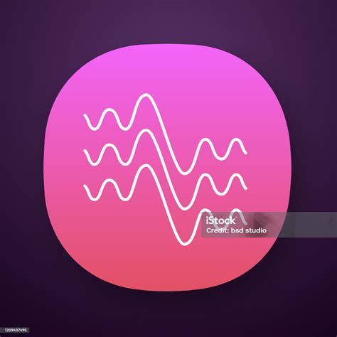 Flowing Wavy Lines App Icon Fluid Parallel Soundwaves Sound Audio Waves Abstract Organic