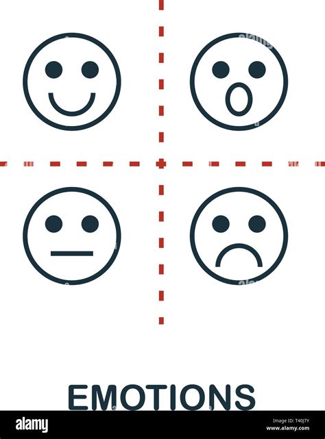 Emotions Icon In Two Color Design Red And Black Style Elements From Machine Learning Icons