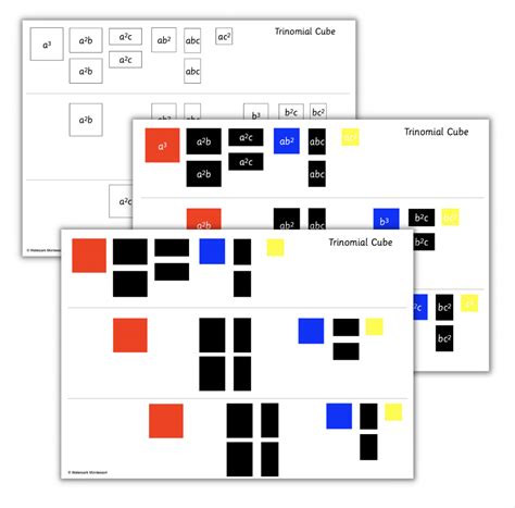 Trinomial Cube Charts Montessori