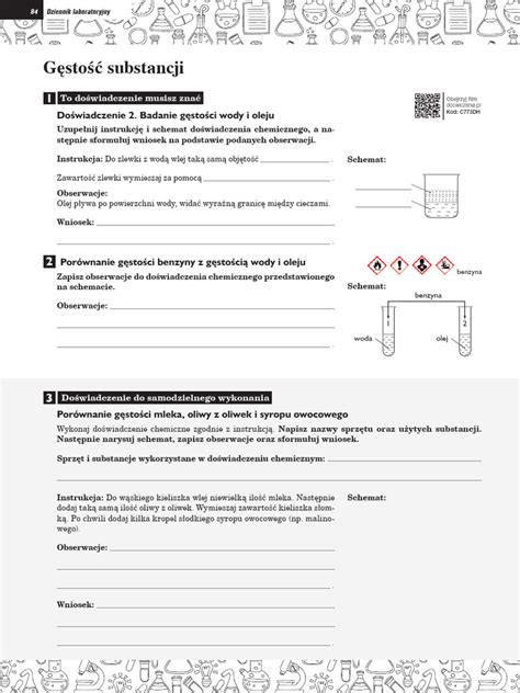 Dziennik Laboratoryjny 2 Gestosc Substancji Pdf