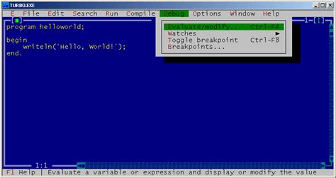 Turbo Pascal 60 Version Of Programming Language Pascal Progopedia Encyclopedia Of