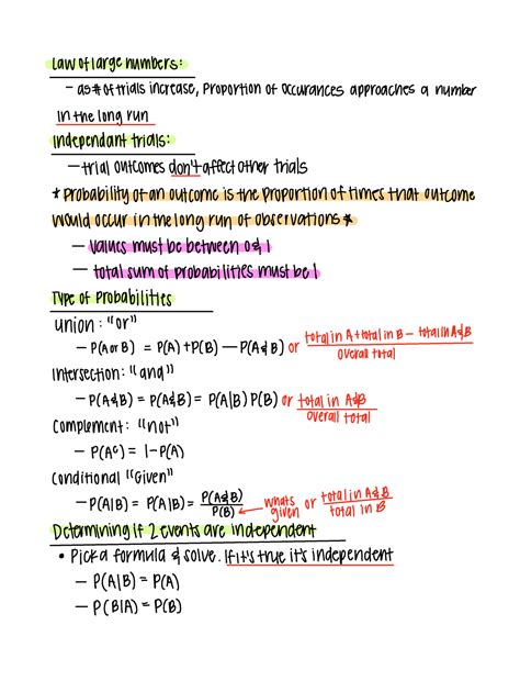 Exam 2 Study Guide Notes Law Large Numbers AoA ME ATIAIS INcyease Proportion OF Kcuvances