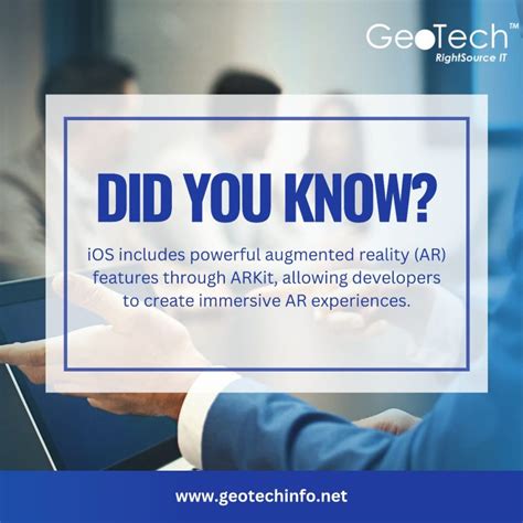 Geotech Infoservices Pvt Ltd On Linkedin Didyouknow Ios Augmentedreality Geotech