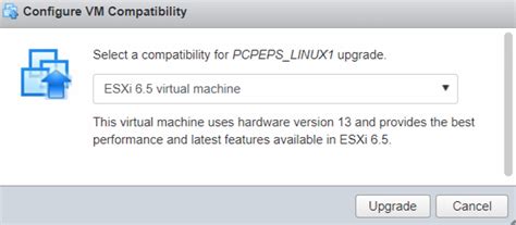 Upgrade Vm Compatibility Level Of Virtual Machines In Vmware Esxi