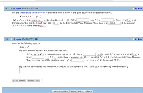 Solved Points SEssCalcET My Notes Use The Chegg