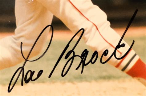 Lou Brock Autographed 8x10 Photo Jsa Coa Super Sports Center