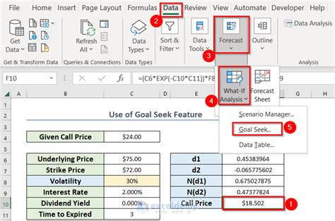 How To Calculate Volatility For Black Scholes In Excel 2 Methods