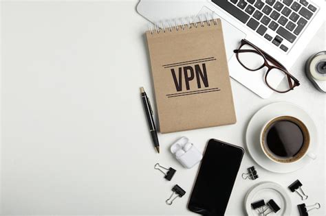 Premium Photo Notebook With Acronym Vpn And Space For Text On White