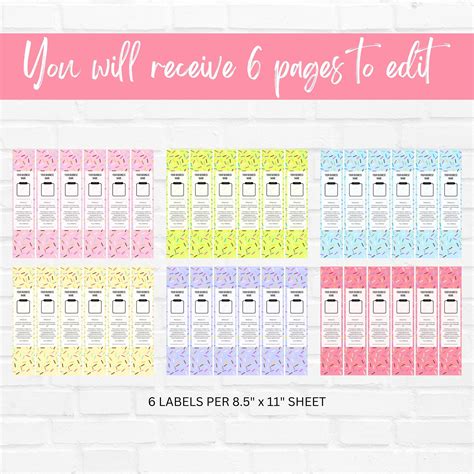 Mini Cake Tin Label Printable Donut Sprinkles Theme Editable Canva Template Mini Loaf Baking