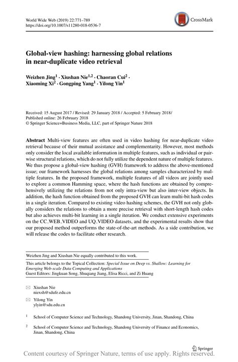 Global View Hashing Harnessing Global Relations In Near Duplicate
