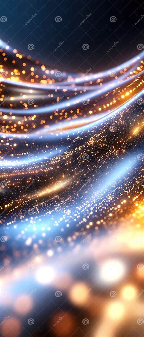 Realistic Dynamic Data Flow Visualizations Illustrated With Flowing Streams Of Vibrant Glowing