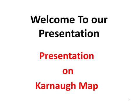 Presentation On Karnaugh Map Pptx