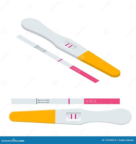 Negative Pregnancy Test With One Strip Stock Vector Illustration In