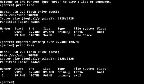 HelpCentre Online Unix Linux Root Partition Creation Using Parted
