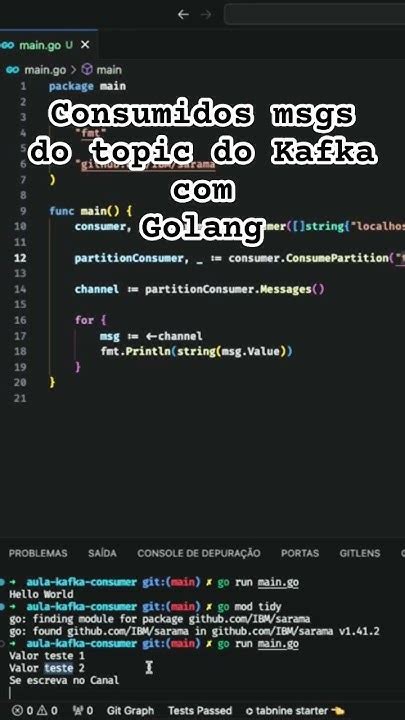 Golang Kafka Topic Conductor Vscode Programação Programming