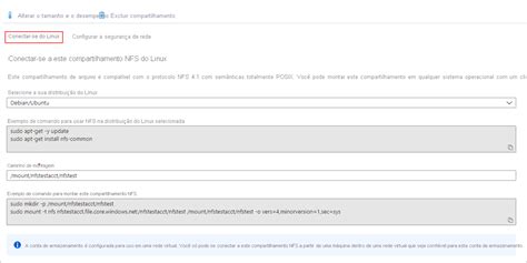 Monte Um Compartilhamento De Arquivos Do Azure NFS No Linux Microsoft Learn