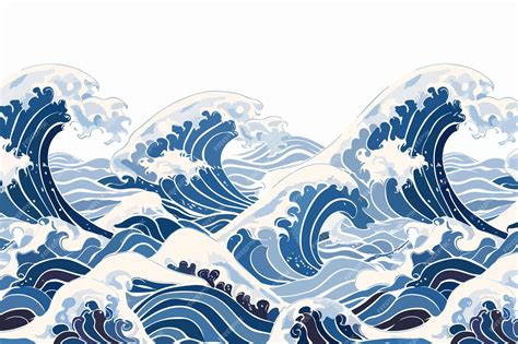 Abstract Waves Pattern Clipart On White Background Premium Ai Generated Vector