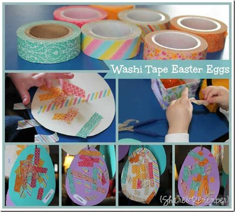 Washi Tape Easter Eggs Preschool Easter Egg Craft