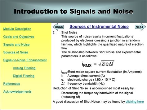 Introduction To Signals And Noise Elearning Module