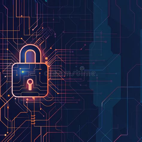 Cyber Security Document Cover Graphic For Government Cyber Security Background Stock Image