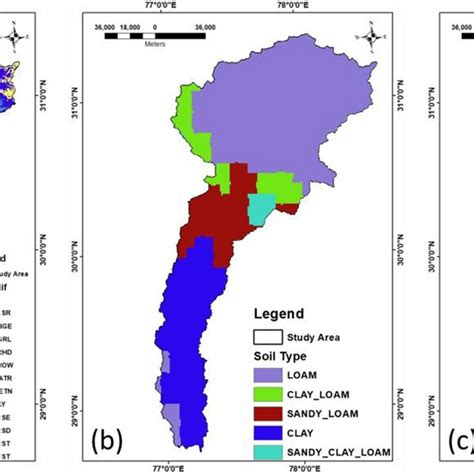 A Lulc Map B Soil Classification Map C Slope Classification Map