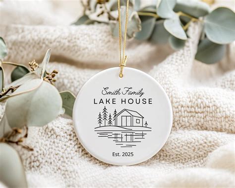 Personalized Lake House Ornament Custom T For Lake House Unique