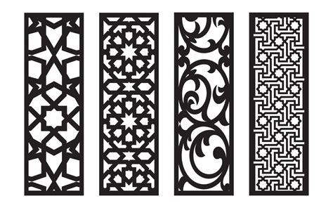 Decorative Floral Patterns Geometric Template For Cnc Laser Cutting