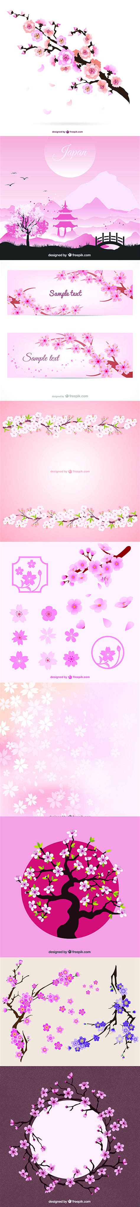 浪漫唯美的樱花 小清新设计 花环插画矢量eps Ai素材 平面设计 A06 Item Htmspm 0 0 0 0 7g7fkeandid