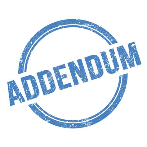 Addendum Text Stock Illustrations 55 Addendum Text Stock