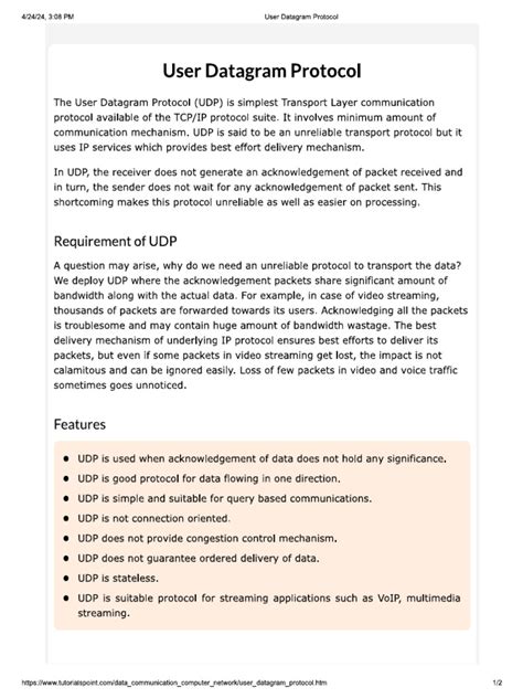 User Datagram Protocol Pdf