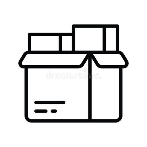 Order Packaging Vector Outline Icon Design Illustration Product Management Symbol On White