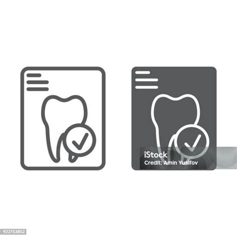 치과 치아 보고서 선 및 문자 모양 아이콘 구강 및 치과 문서 서명 벡터 그래픽 흰색 배경 Eps 10에 선형 패턴 개념에 대한 스톡 벡터 아트 및 기타 이미지 Istock