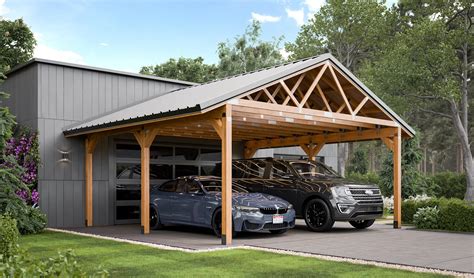 Attached Gable Roof Carport Plans Craftcamp™