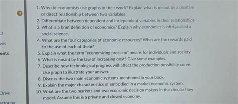 Solved 1 Why Do Economists Use Graphs In Their Work