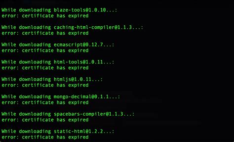 Solved Error Certificate Has Expired Help Meteor Forum