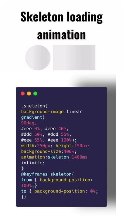 Skeleton Loading Animation Coding Css Progamming Tutorial Code Animation Loading Youtube