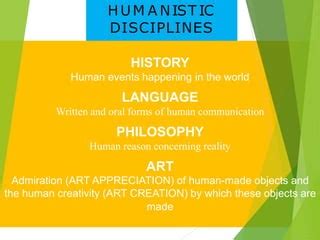 Art Appreciation Lesson 1 Art As A Humanistic Discipline Pdf