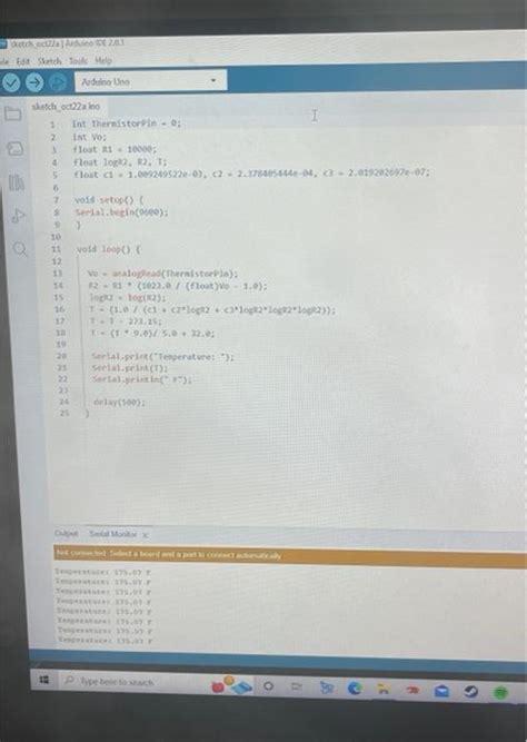 Solved Adruino Code For Controlling Fan With A Thermistor Chegg Com