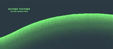 Premium Vector Pixel Art Style Bitmap Texture Smooth Form Vector Noise Dither Wide Abstraction