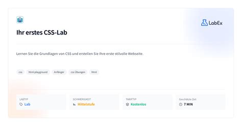 Ihr Erstes Css Lab Grundlagen Meistern Labex