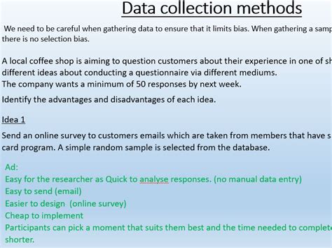 Edexcel A Level Statistics 6 Sampling Methods And Sources Of Bias